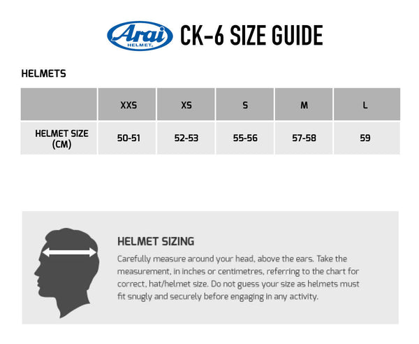 Arai CK-6 Kart Helmet – Kart Store AU